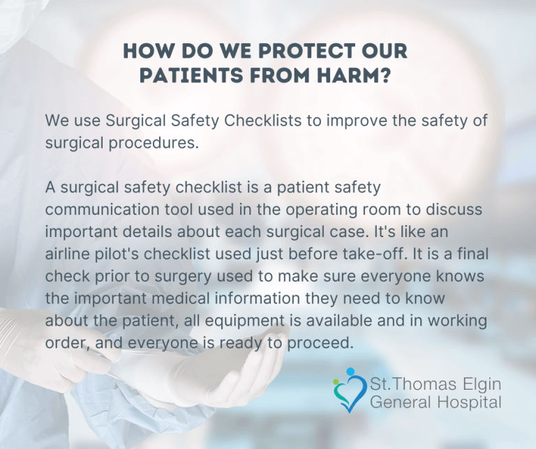 Keeping our Patients Safe at STEGH – St. Thomas Elgin General Hospital