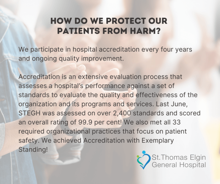 Keeping our Patients Safe at STEGH – St. Thomas Elgin General Hospital